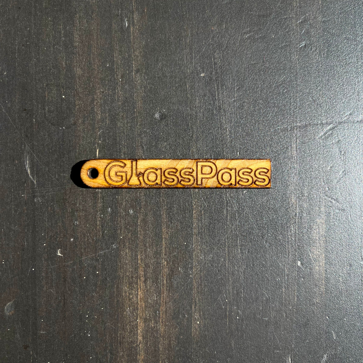 Wood Keychain – GlassPass Logo – GlassPass Merch